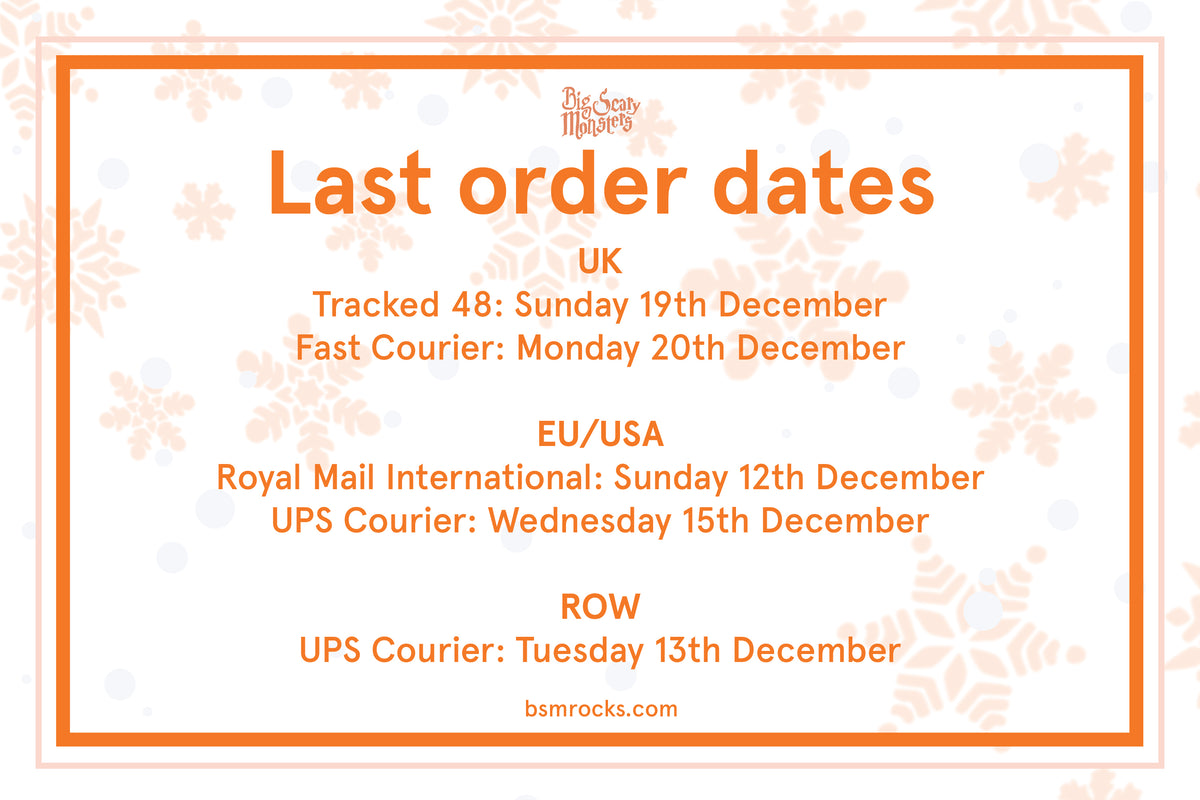 Last order dates before Christmas!